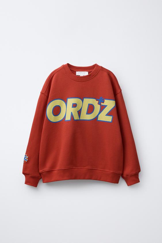SLOGAN PRINT SWEATSHIRT - Brick | ZARA South Africa