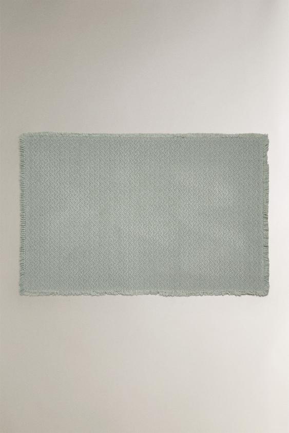 INTERWOVEN BATH MAT - Blue / Green | ZARA Canada