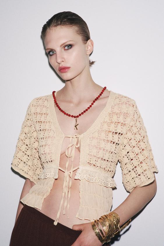 STONE BEAD NECKLACE - Red | ZARA Australia