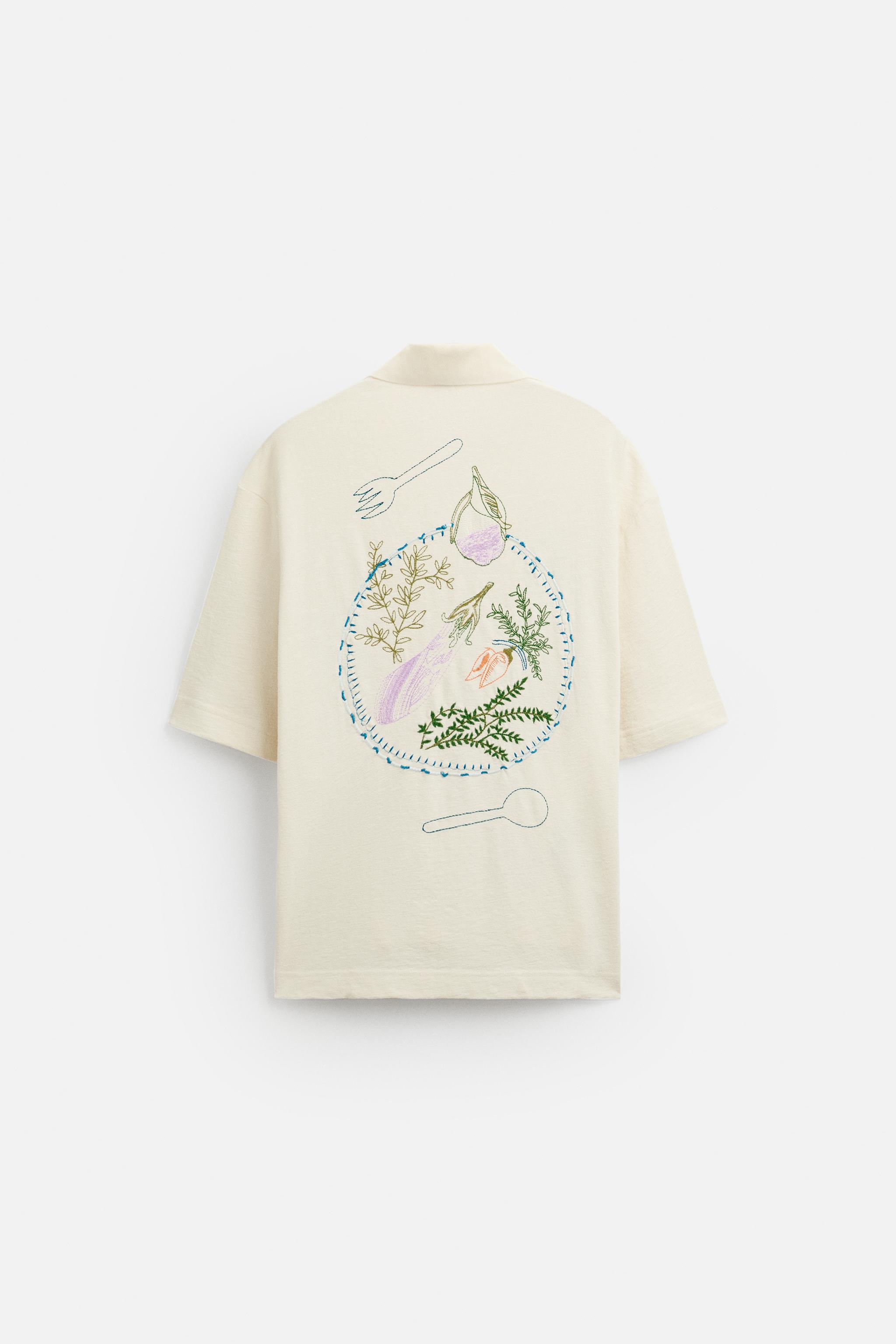 スパイス刺繍シャツ - オフホワイト | ZARA Japan / 日本 スパイス刺繍シャツ - オフホワイト | ZARA Japan / 日本