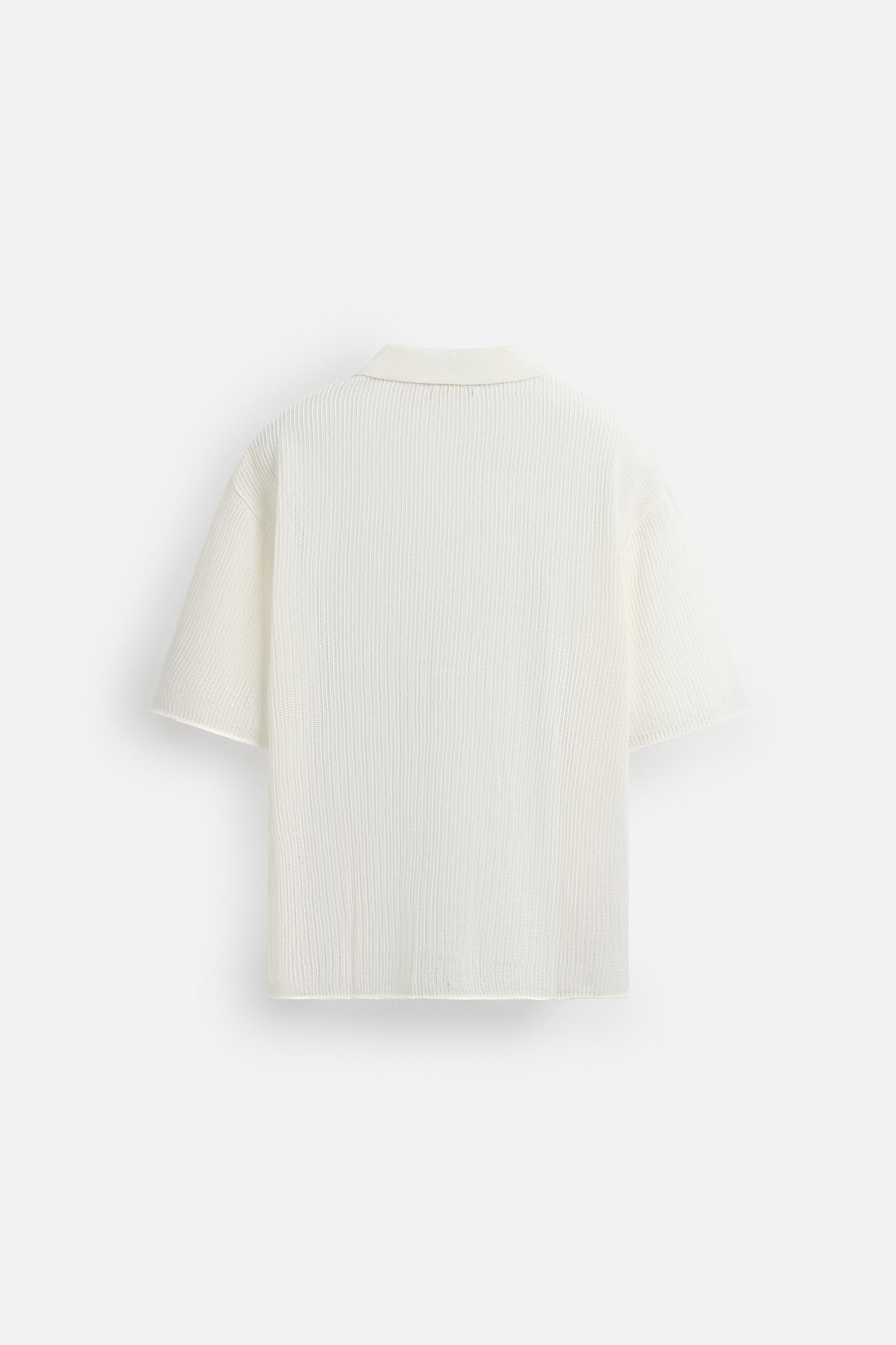 OPEN KNIT SHIRT - Ecru | ZARA United States OPEN KNIT SHIRT - Ecru | ZARA United States