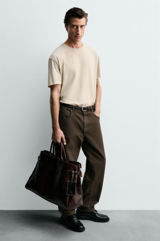 LEATHER KEYCHAIN - Brown | ZARA United States