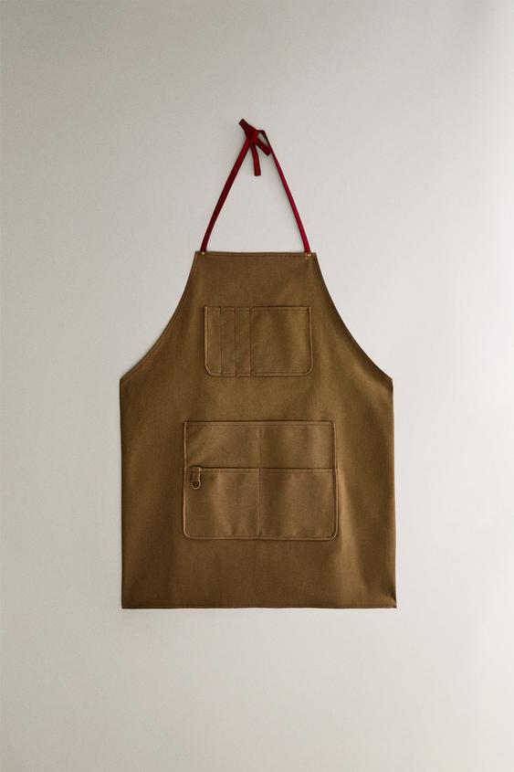 COTTON CARPENTER APRON - Khaki | ZARA United States