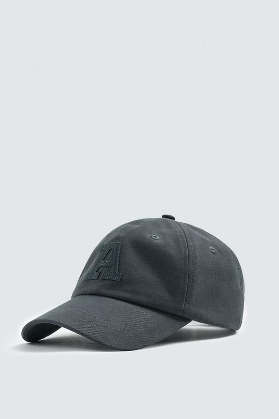CAP WITH LETTER PATCH - Blue | ZARA India