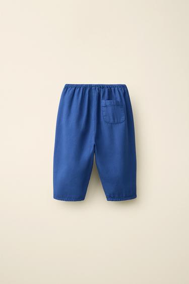PANTALON EN TOILE CREATED BY CARAMEL LONDON X ZARA - Bleu roi | ZARA France