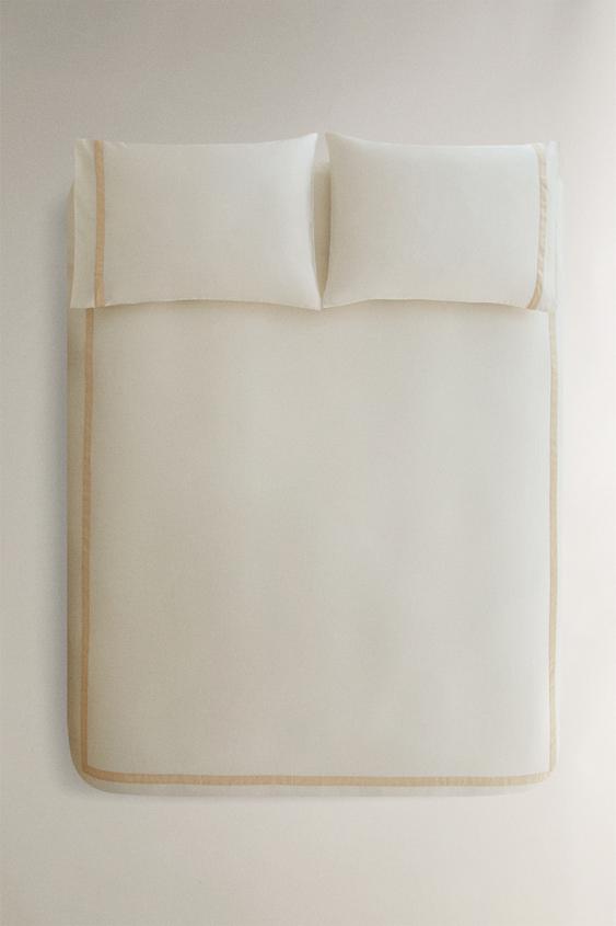 CAPA EDREDÃO CETIM REBORDO (300 FIOS) - Cava | ZARA Portugal