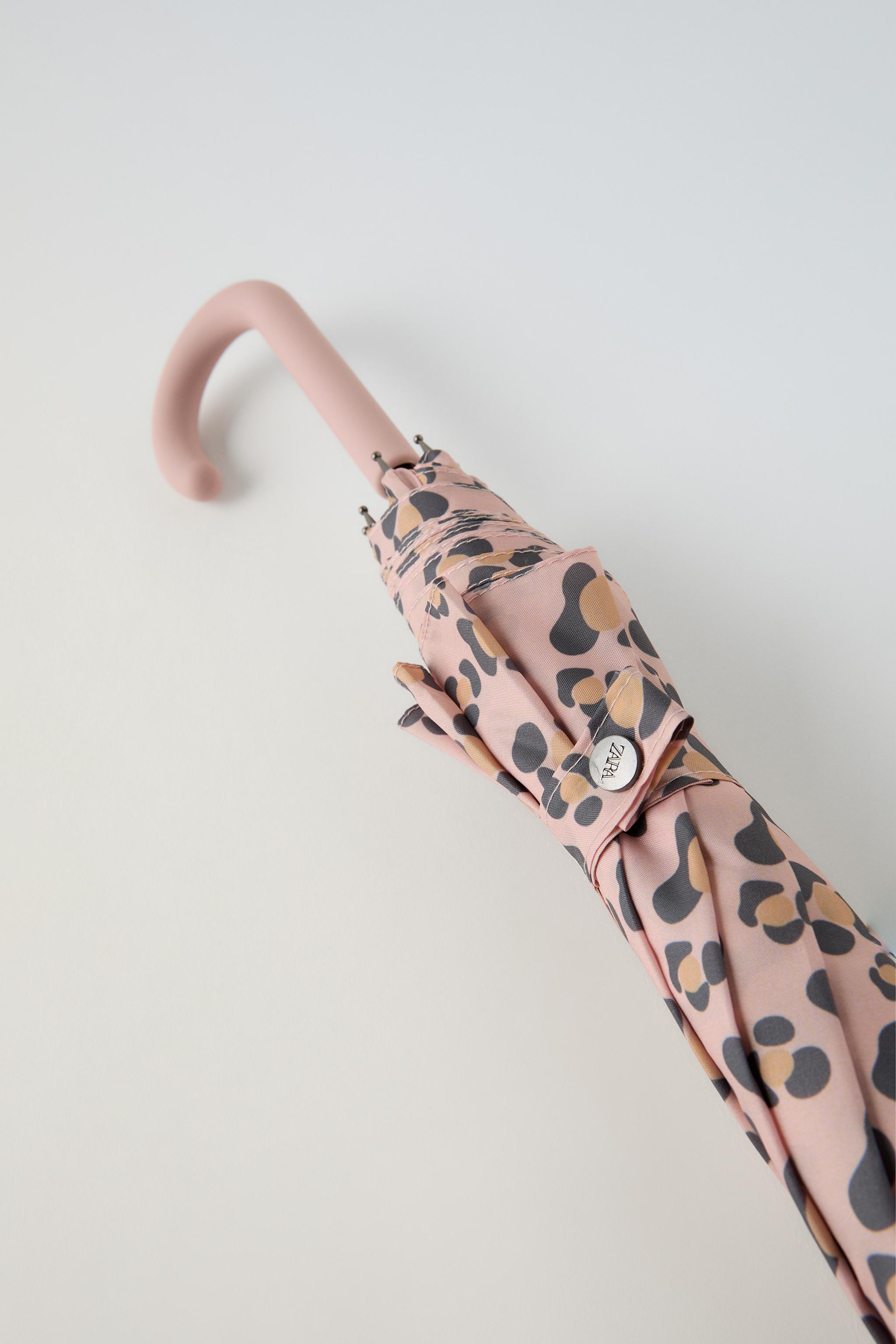 ANIMAL PRINT UMBRELLA Pale pink ZARA Mexico