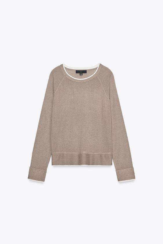 DOUBLE KNIT SWEATER - Mink | ZARA Australia