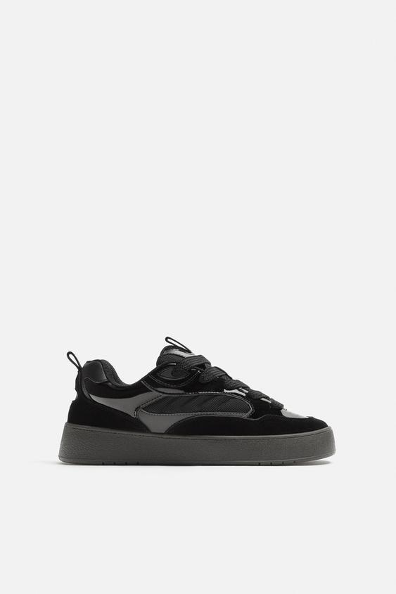 SKATE STYLE TRAINERS - Black | ZARA India