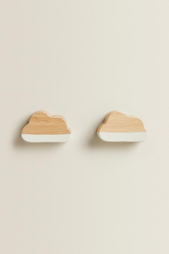 SET OF CHILDREN’S CLOUD KNOBS (SET OF 2) - Oyster-white | ZARA Canada