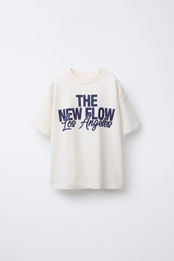 SLOGAN PRINT T-SHIRT - Ecru | ZARA India