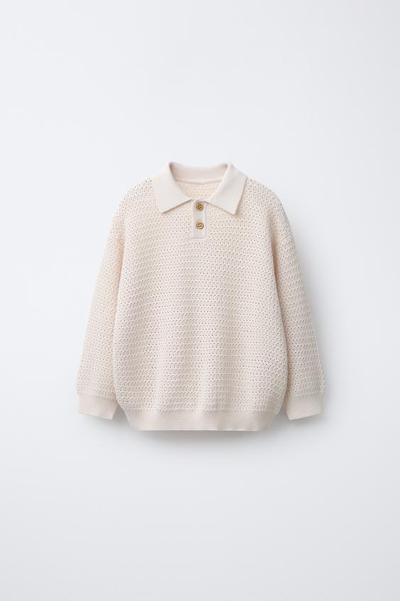 SUÉTER PUNTO CROCHET - Crudo | ZARA Mexico