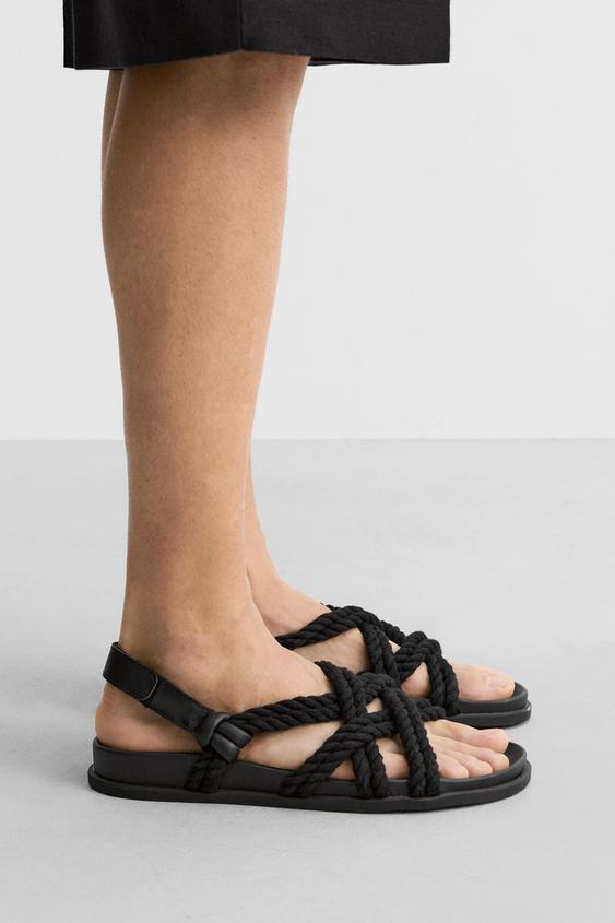 ROPE SANDALS - Black | ZARA Australia