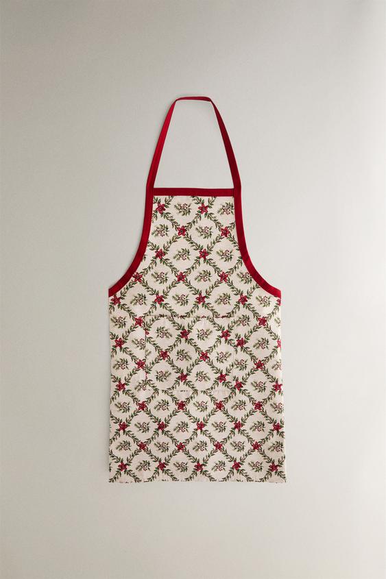 FLORAL CHRISTMAS APRON - Green | ZARA Ireland
