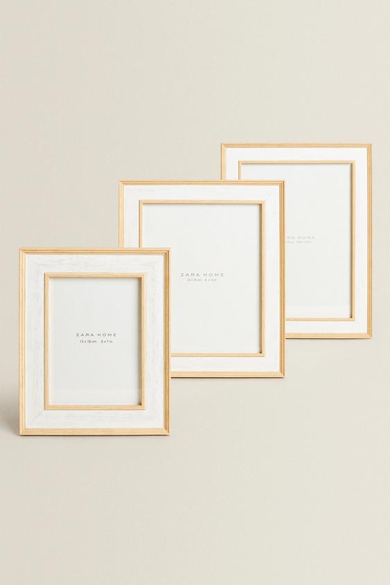 CONTRAST WOODEN PICTURE FRAME - White | ZARA Mexico