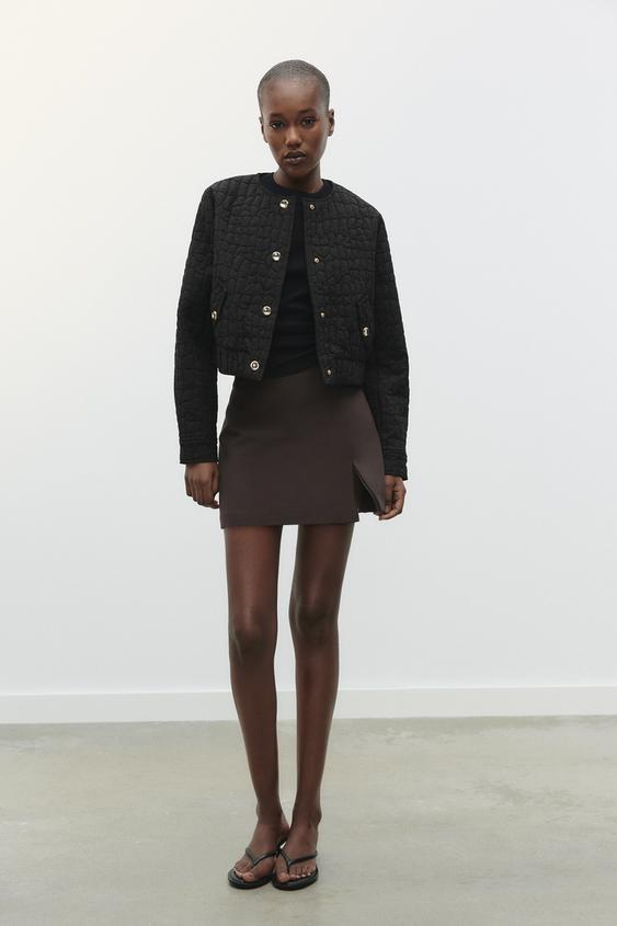 JAQUETA BOMBER ACOLCHOADA - Preto | ZARA Brasil