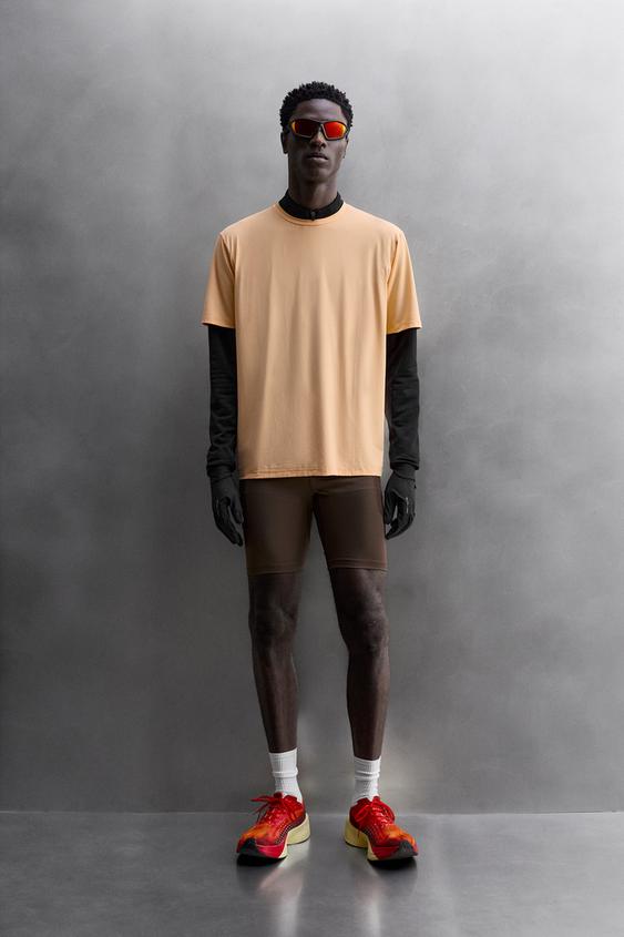 TRICOU DE ALERGARE CU MÂNECĂ SCURTĂ - Portocaliu | ZARA România