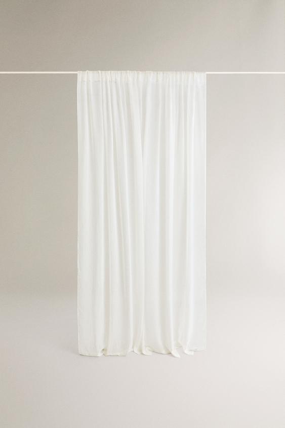 DOUBLE-WIDE LOW OPACITY CURTAIN - Ecru | ZARA Canada