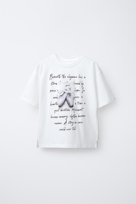 CAMISETA FOTOGRAFIA BALLET - Branco-marfim | ZARA Brasil