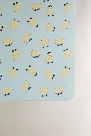 SET DE TABLE ENFANT SILICONE POUSSINS - Bleu | ZARA France