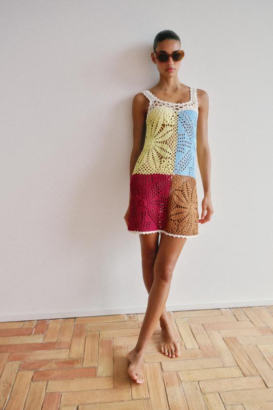 ROBE EN MAILLE CROCHET - Multicolore | ZARA Suisse / Switzerland