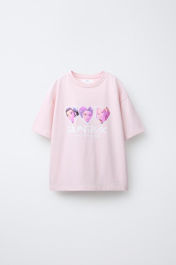 KPOP DEMON HUNTERS™ NETFLIX © PRINTED T-SHIRT - Pink | ZARA Spain