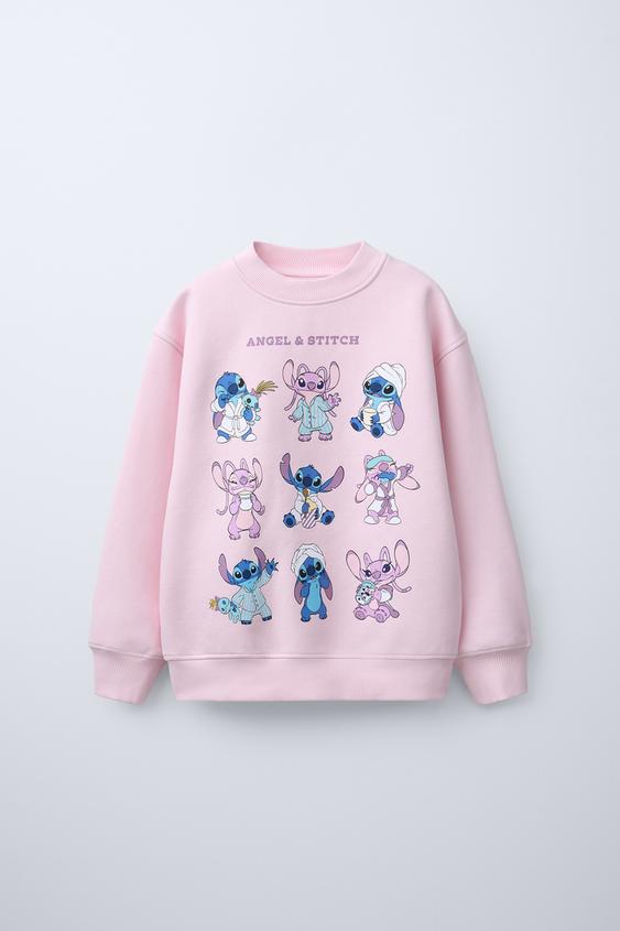 STITCH & ANGEL © DISNEY SWEATSHIRT - Pink | ZARA New Zealand