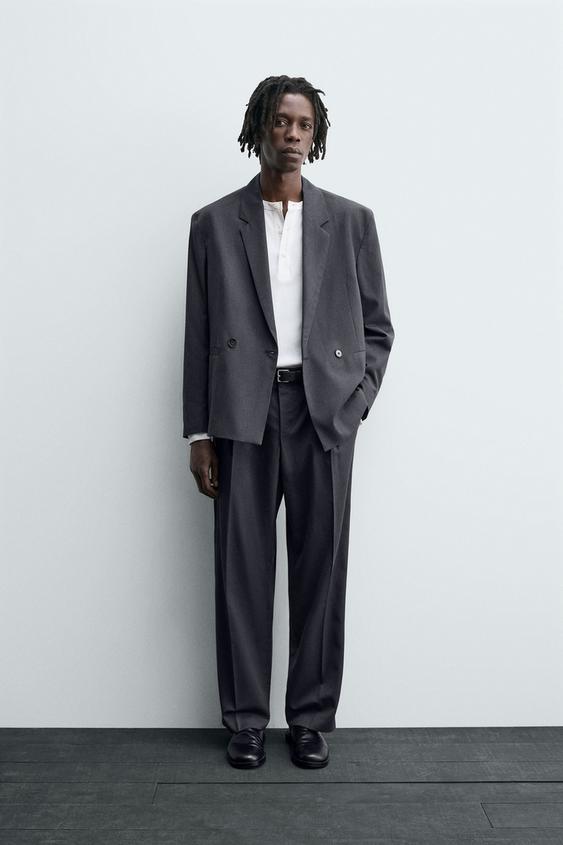 PLEATED SUIT PANTS - Anthracite grey | ZARA Canada