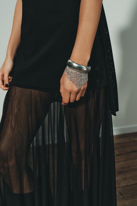 CHAIN BANGLE BRACELET - Silver | ZARA Singapore