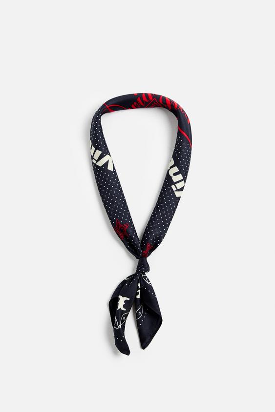 TEXT PRINT BANDANA - Black | ZARA Australia