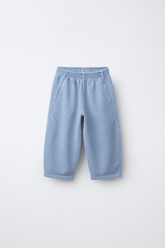 CALÇA DE MOLETOM BARREL - Azul | ZARA Brasil
