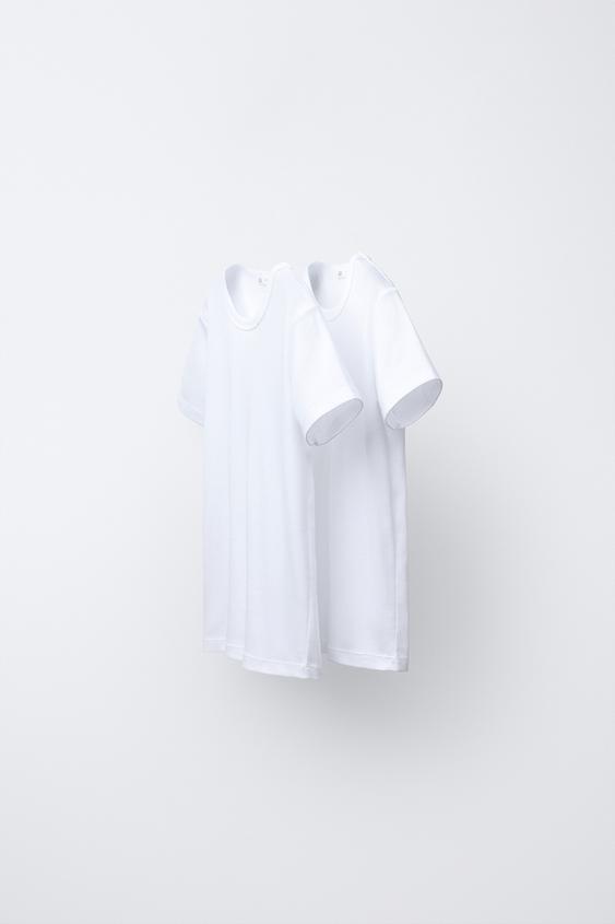 2-PACK OF SHORT SLEEVE T-SHIRTS - White | ZARA India