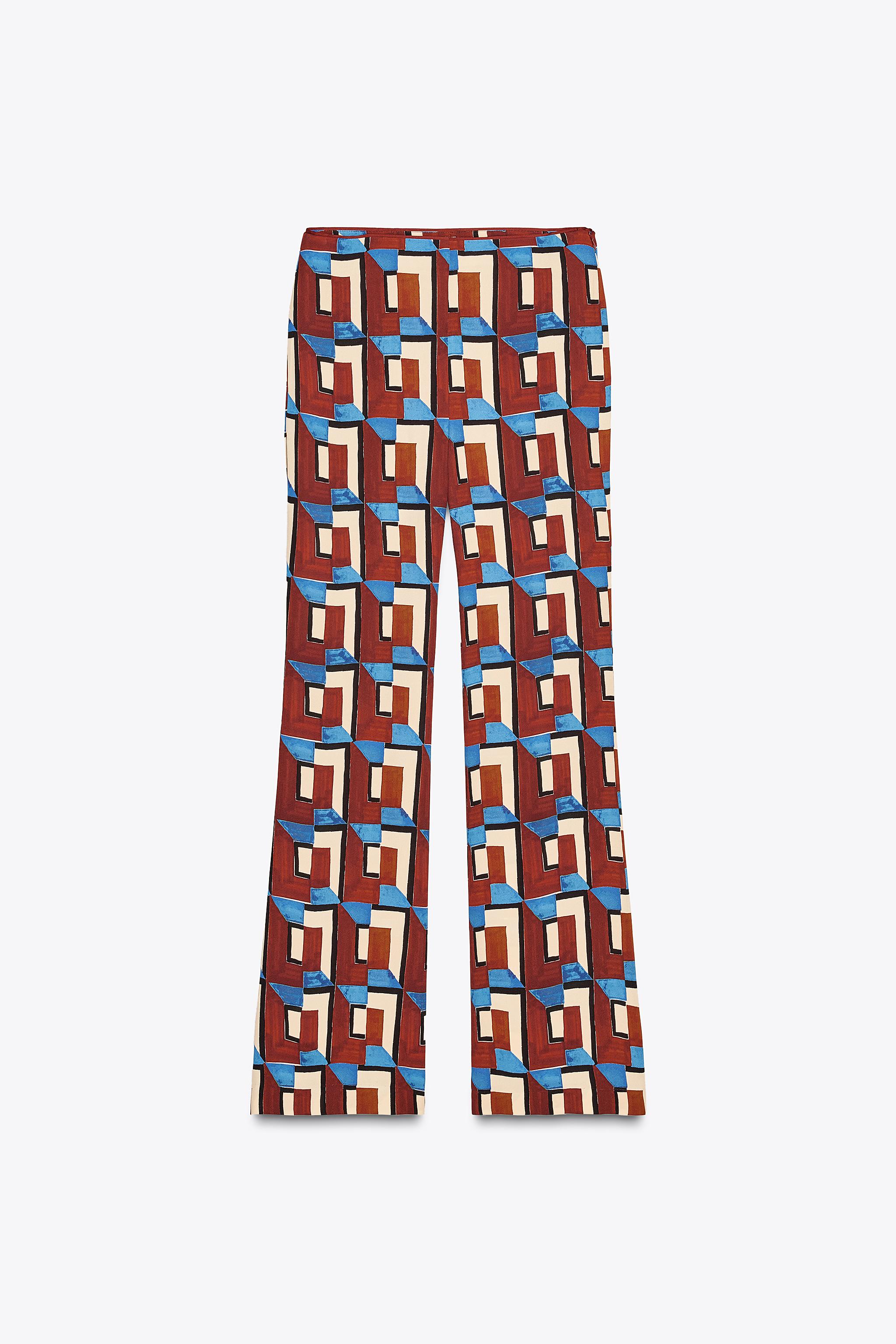 ZW COLLECTION PRINTED FLARE PANTS - Printed | ZARA United States ZW COLLECTION PRINTED FLARE PANTS - Printed | ZARA United States