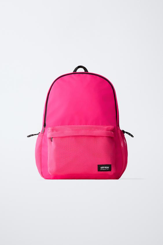 SCHOOL MESH BACKPACK - Pink | ZARA India