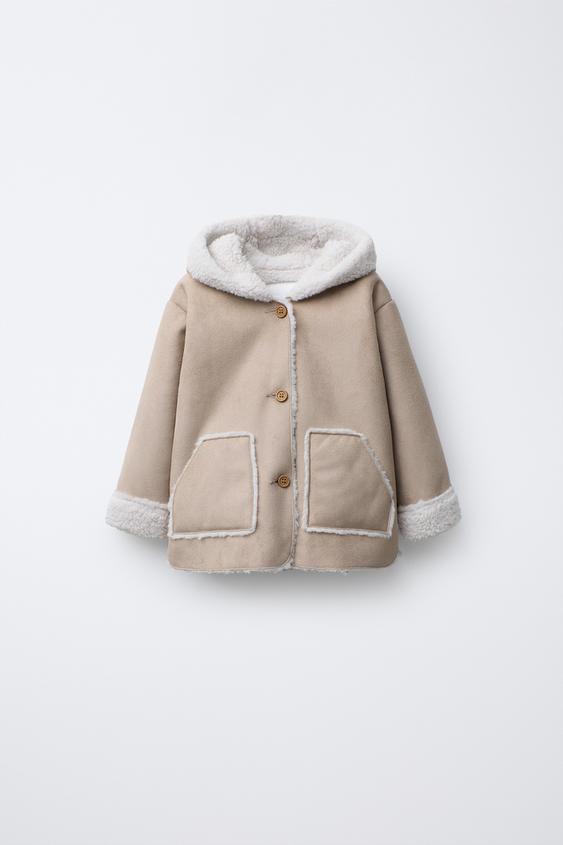 HOODED DOUBLE-FACED JACKET - Beige | ZARA United Kingdom
