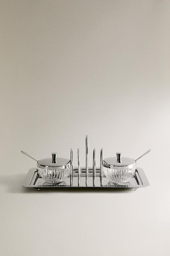 METAL TOAST AND CONTAINER RACK - Silver | ZARA Canada
