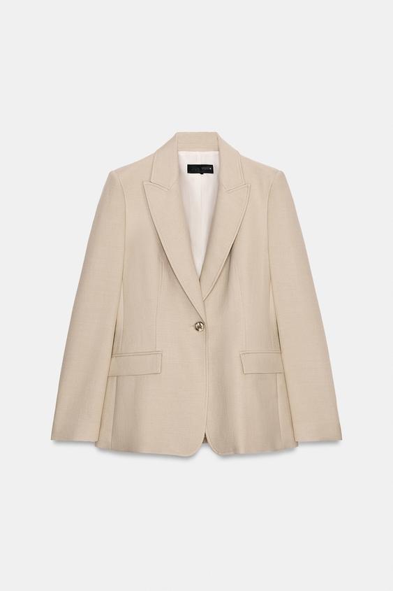 BUTTONED BLAZER - Light beige | ZARA Australia