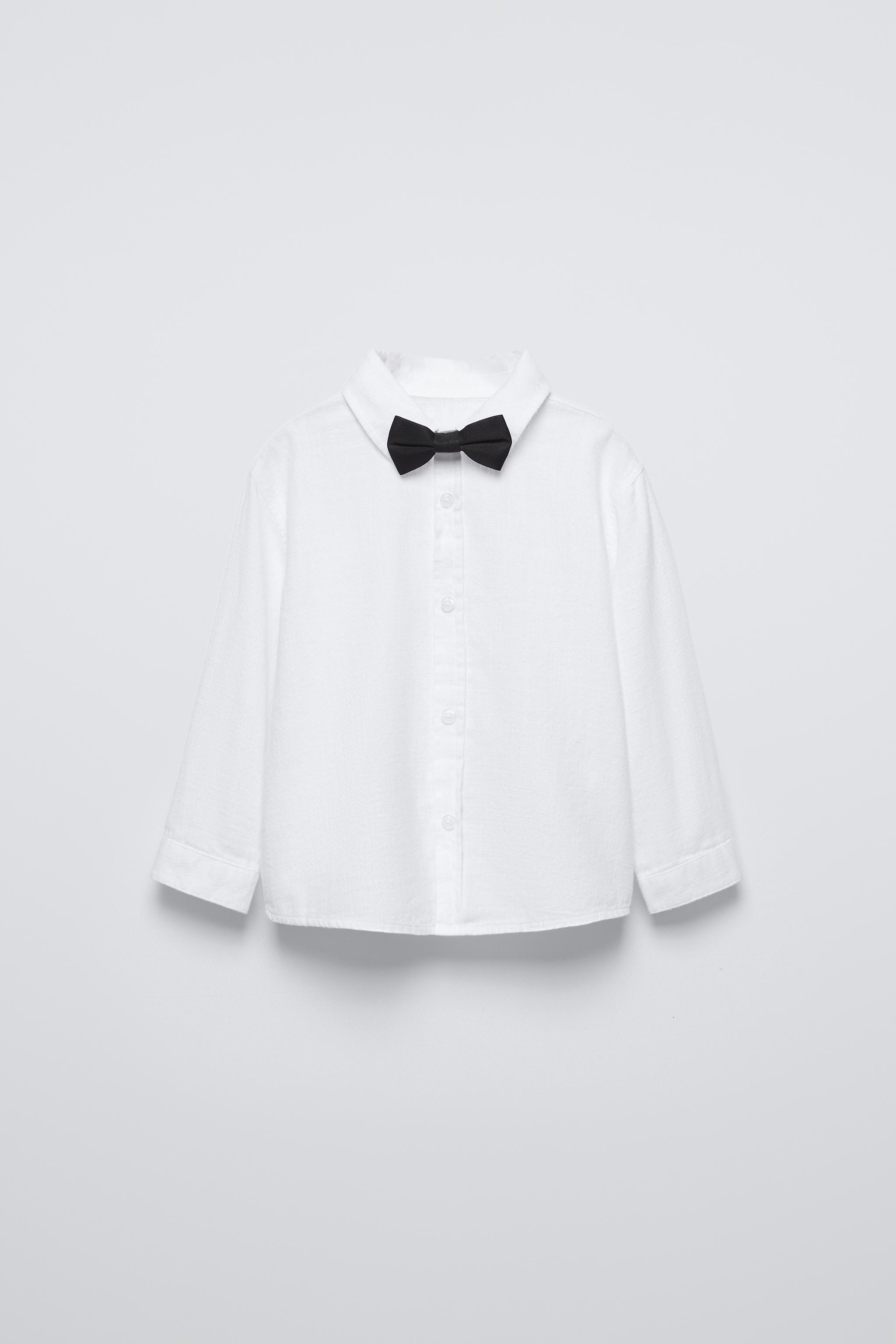 SHIRT WITH REMOVABLE BOW TIE - Blue | ZARA UAE - Dubai SHIRT WITH REMOVABLE BOW TIE - Blue | ZARA UAE - Dubai