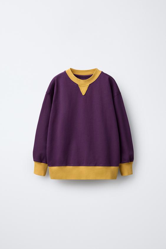 CAMISETA COMBINADA - Roxo | ZARA Brasil