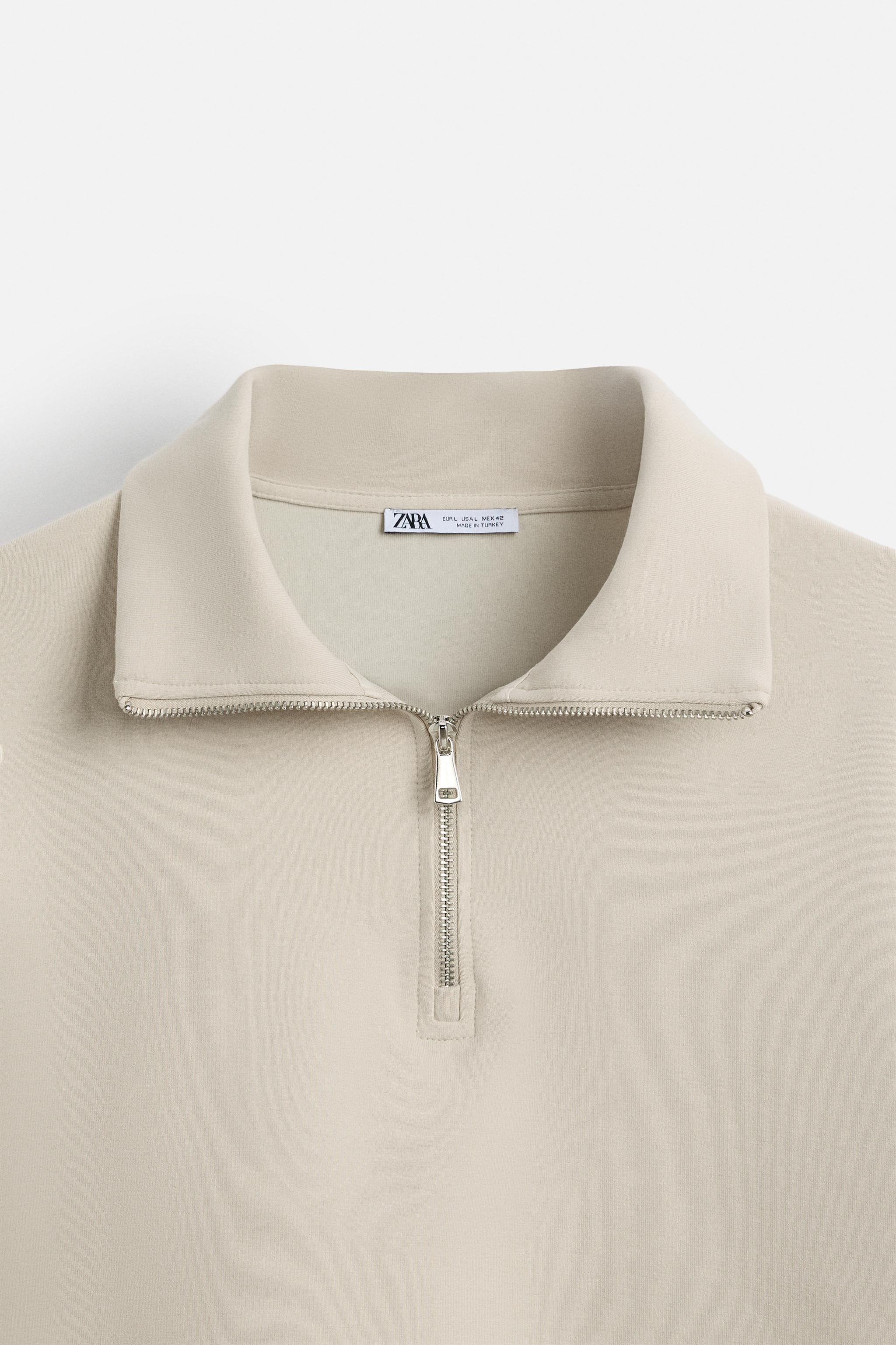 ジッパーネック テクニカル スウェットシャツ - ブラック | ZARA ジッパーネック テクニカル スウェットシャツ - ブラック | ZARA