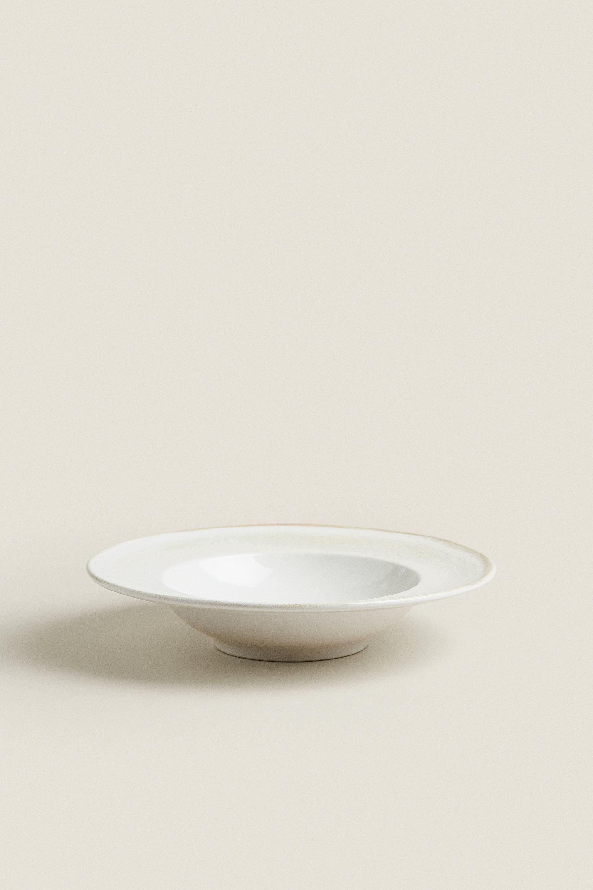 STONEWARE PASTA PLATE - Ecru | ZARA United States