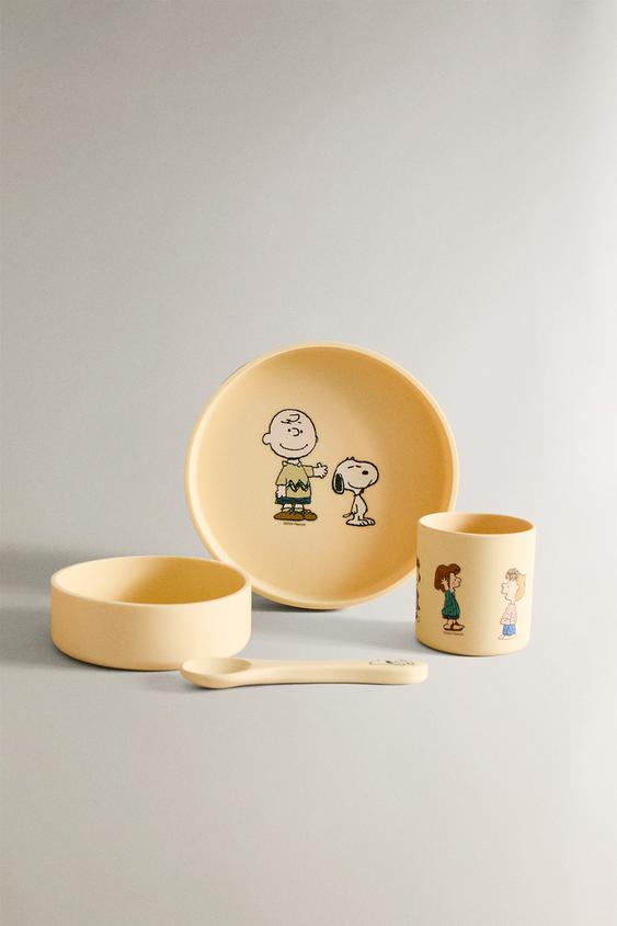 CHILDREN'S PEANUTS™ TABLEWARE SET (SET OF 4) - Light yellow | ZARA ...