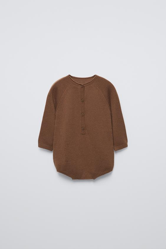 BODY 100% LÃ MERINO - Marrom | ZARA Brasil