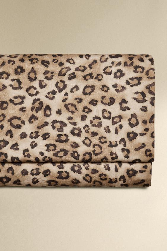 ANIMAL PRINT SATEEN FLAT SHEET - Leopard | ZARA United Kingdom