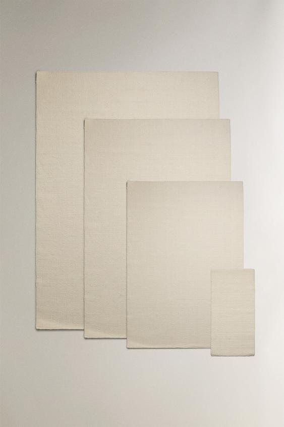 WAVY LINE WOOL RUG - Ecru | ZARA United Kingdom