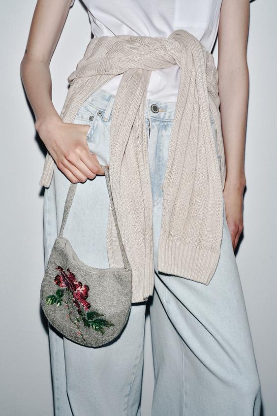 TAS BUNGA MANIK-MANIK PAYET - Perak | ZARA Indonesia