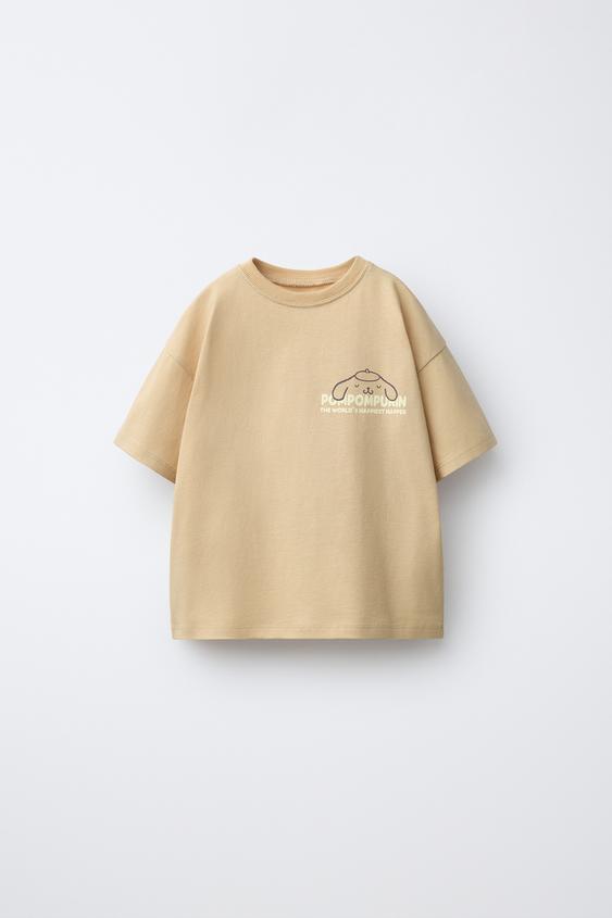 T-SHIRT MET POMPOMPOURIN © SANRIO PRINT - Geel | ZARA Nederland / The ...
