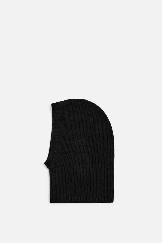 MŨ TRÙM ĐẦU BALACLAVA LEN THƯỜNG - LEN CASHMERE - Màu đen | ZARA Vietnam