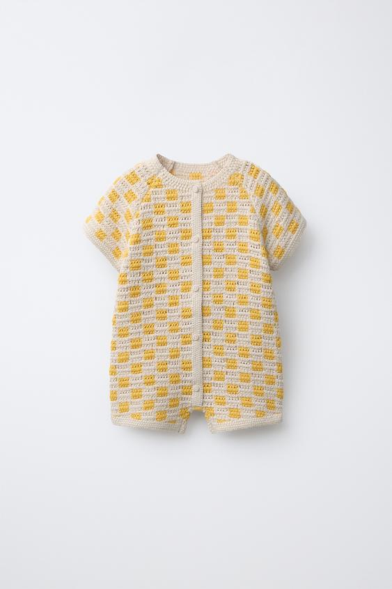 BODY COURT CARREAUX - écru/jaune | ZARA France