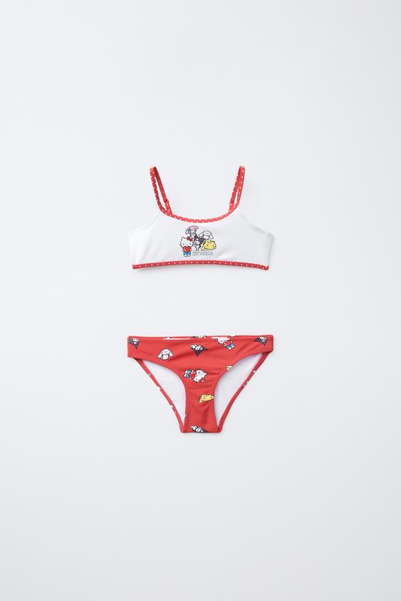 6–14 ÅR/ BIKINI HELLO KITTY AND FRIENDS © SANRIO - Röd | ZARA Sverige ...